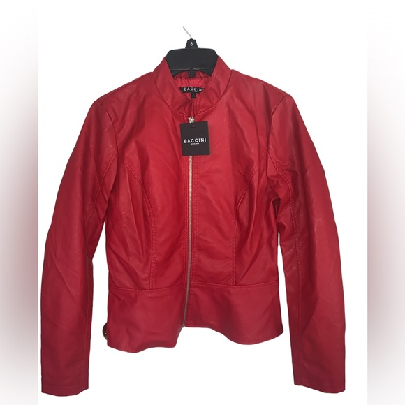 Baccini | Jackets & Coats | Baccini Faux Leather Jacketnwt | Poshmark